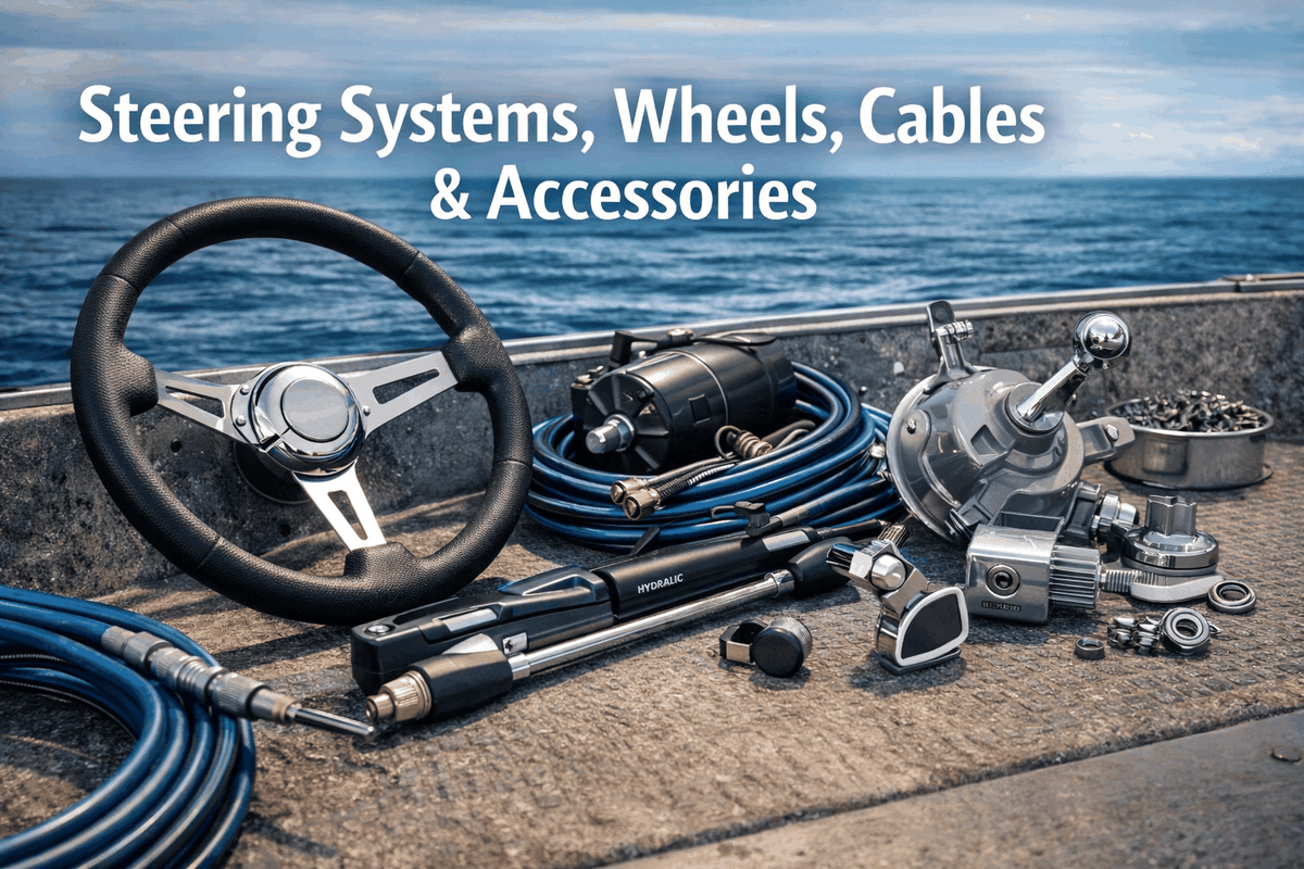 Marine Steering Systems, Wheels & Cables | Mechanical & Hydraulic ...
