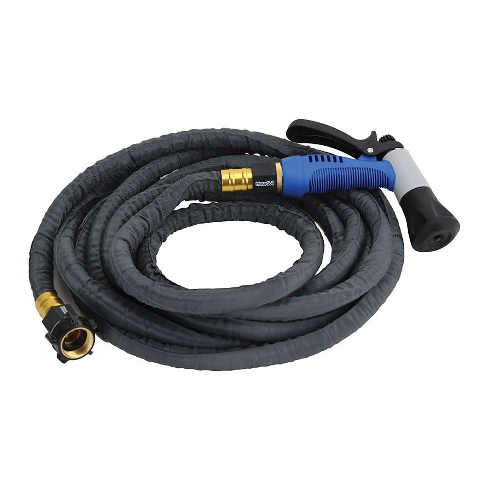 HoseCoil 10' Stainless Steel PRO Hose Kit with Boat Bumper Plastic Noz ...