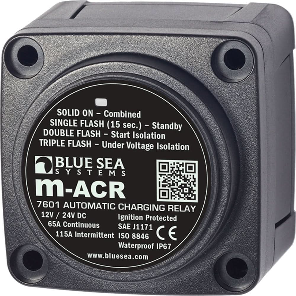Blue Sea 7601 DC Mini ACR Automatic Charging Relay - 65 Amp - 7601 ...